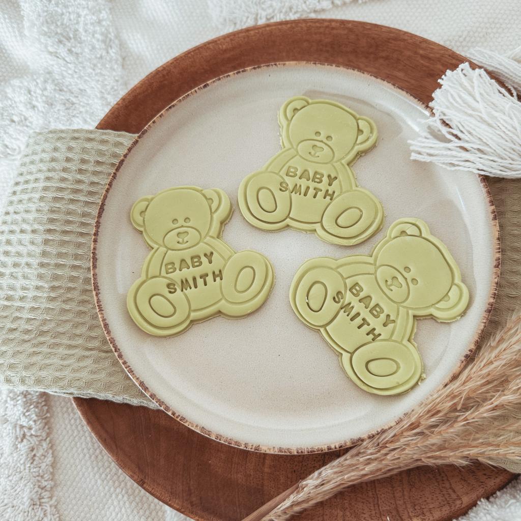 Teddy Bear Shaped Baby Biscuits – bakedbyallinaltd